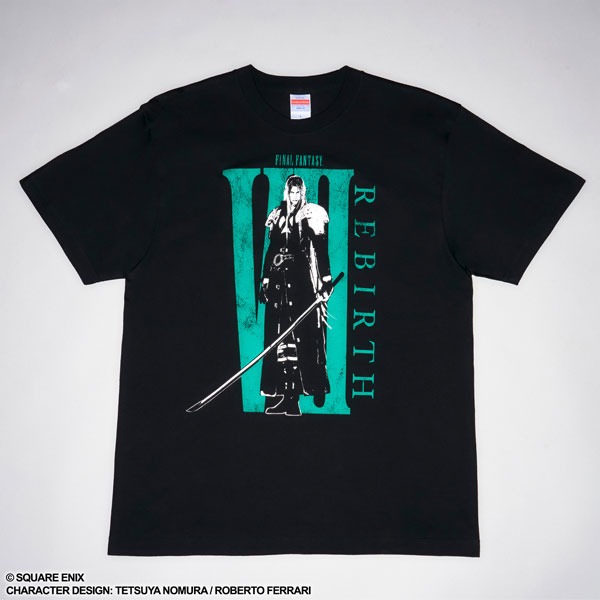 SQUARE ENIX Final Fantasy VII Rebirth T-shirt Sephiroth (Black x Green ...