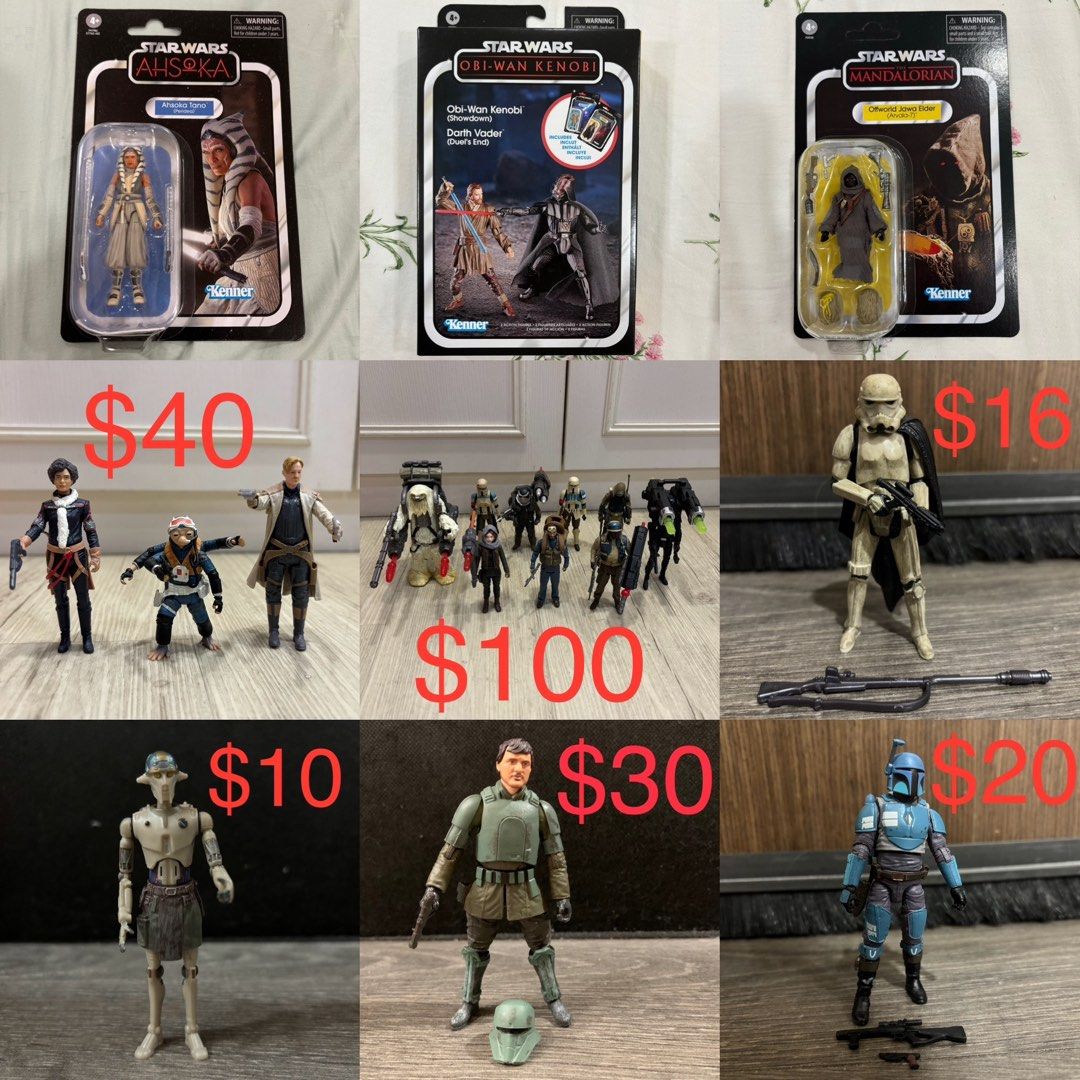 Star Wars 3.75 Disney Movie Series Ahsoka Solo Mandalorian Rogue One ...