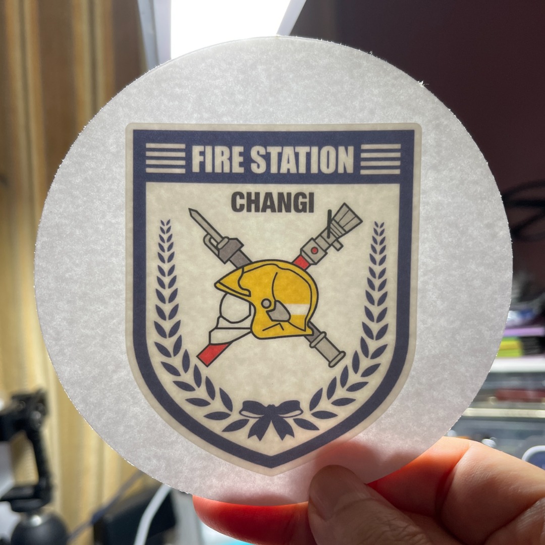 Static Cling Decals : SCDF CHANGI Fire Station . 11cm diameter, Hobbies ...