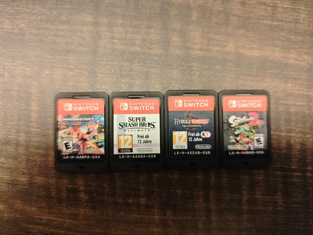 Switch Games card Mariokart Deluxe 8 Super Smash Bros, Hyrule Warriors ...