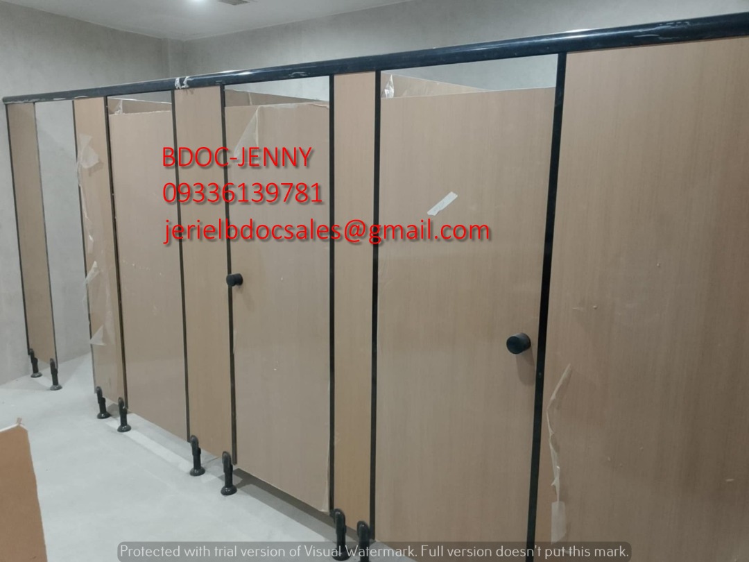Toilet Partition Phenolic Board, Furniture & Home Living, Bathroom ...