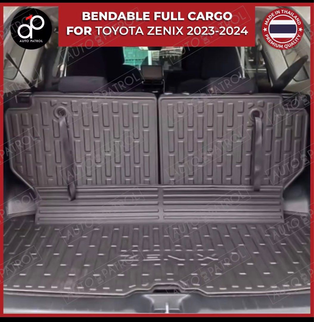 TOYOTA ZENIX 2023-2024 Bendable Full Cargo Trunk Tray with Back Seat ...