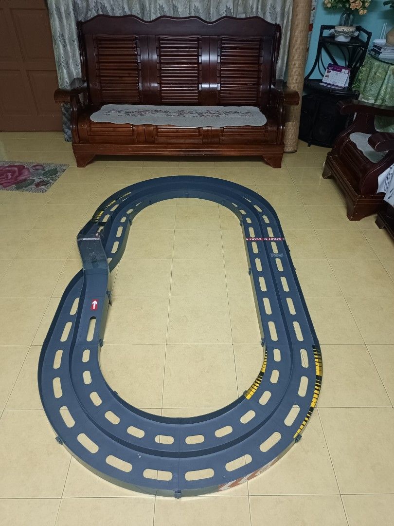 Track Tamiya with lane changer, Hobbies & Toys, Toys & Games on Carousell