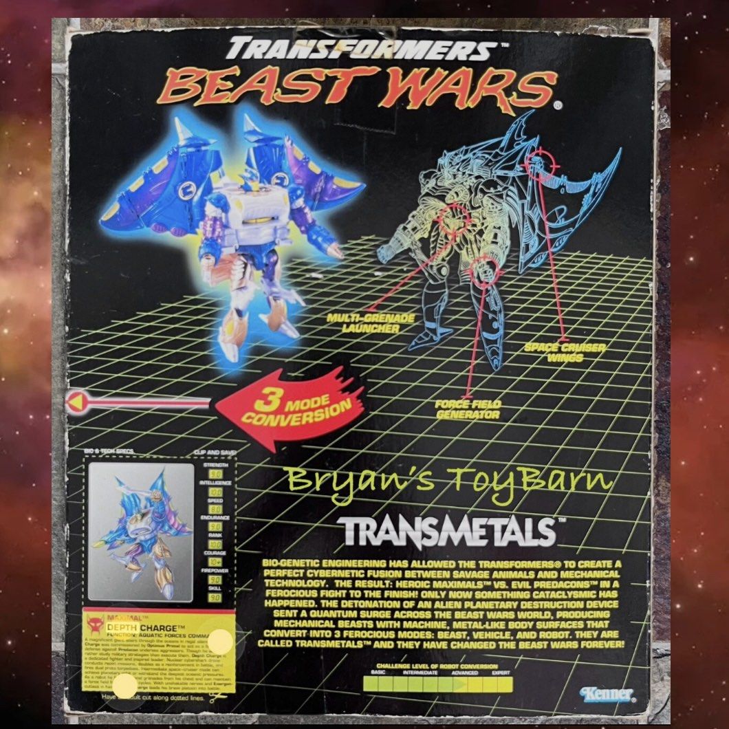 Transformers Beast Wars Transmetal Depth Charge Ultra Class Vintage Action Figure by Hasbro 1998 ...