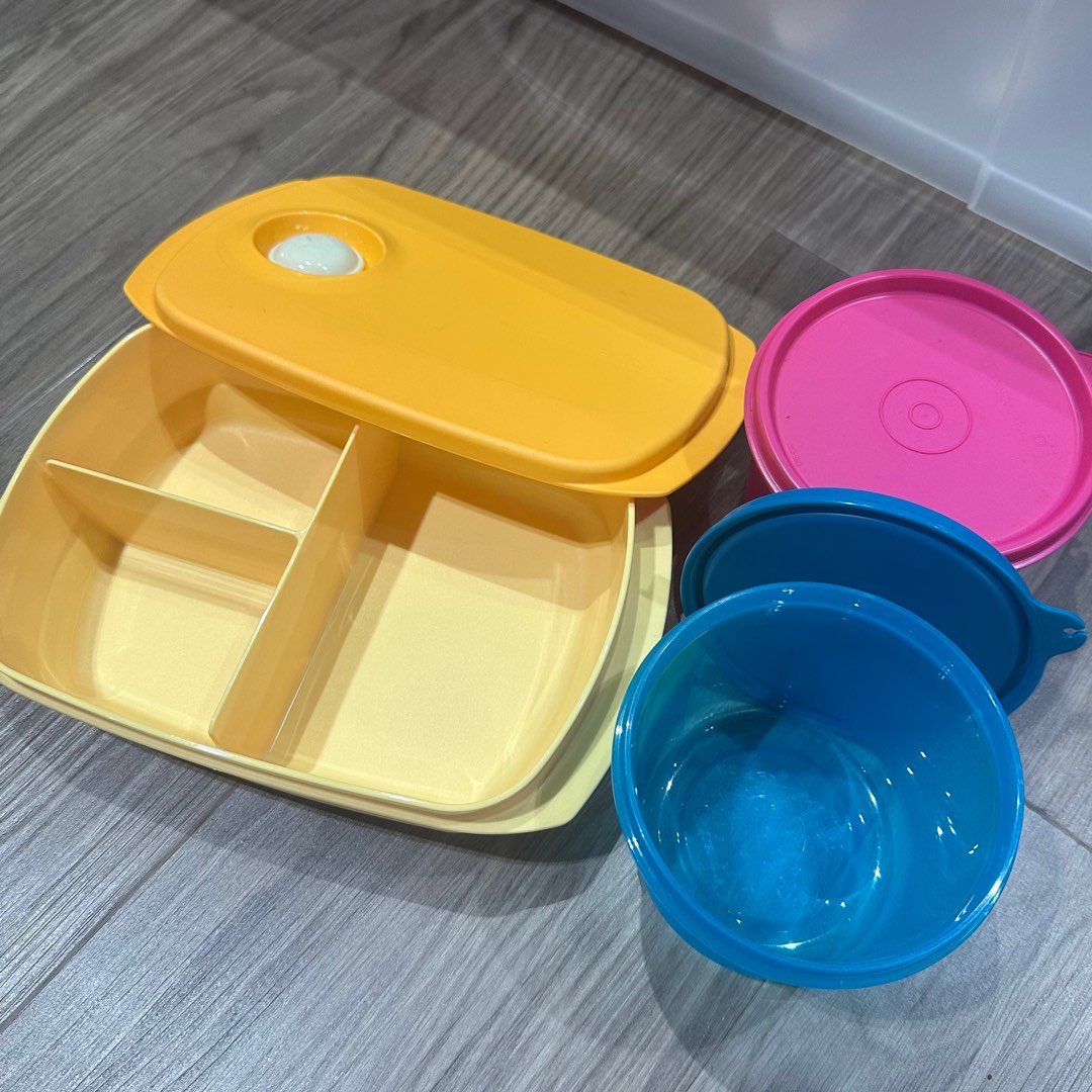 Tupperware (1 lunch box & 2 small containers), Furniture & Home Living ...