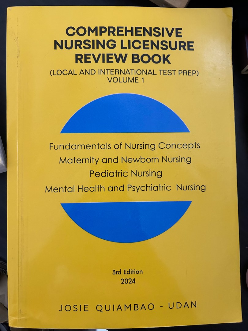 Udan Comprehensive Nursing Licensure Review Book, Hobbies & Toys, Books ...