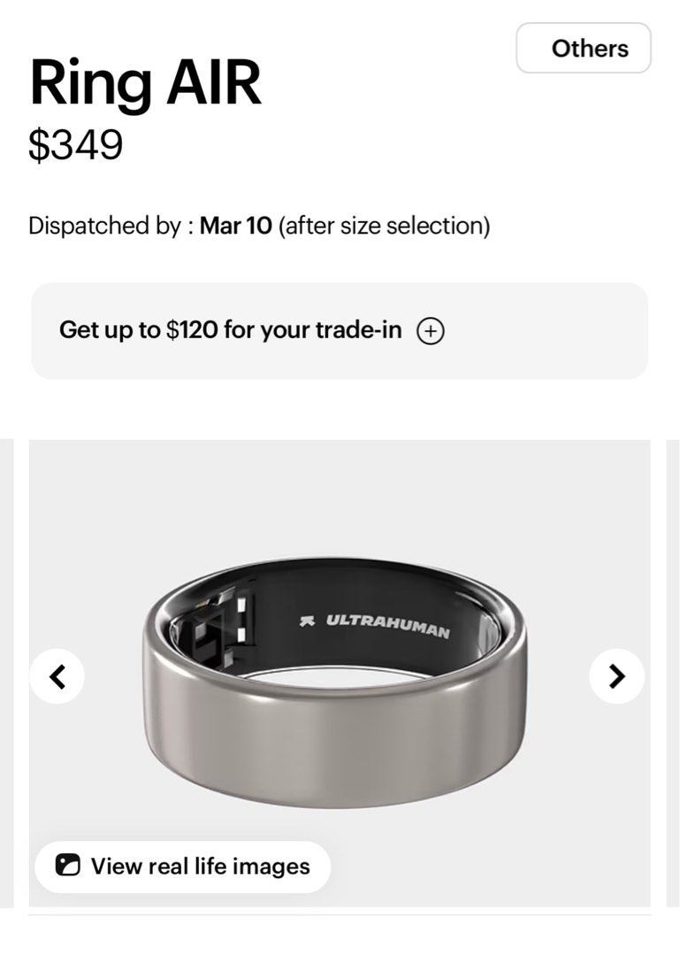 Ultrahuman Ring AIR size-11 Raw Titanium, Mobile Phones & Gadgets ...