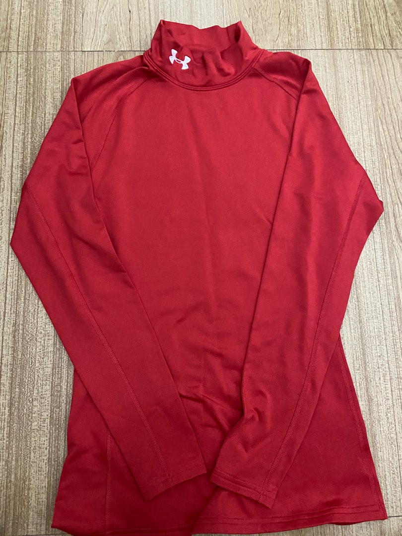 Under Armour Red Rash Guard, Women's Fashion, Swimwear, Rash guard on ...