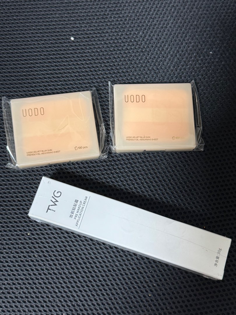 UODO Blotting Paper + TWG pre-make up cream, Beauty & Personal Care ...