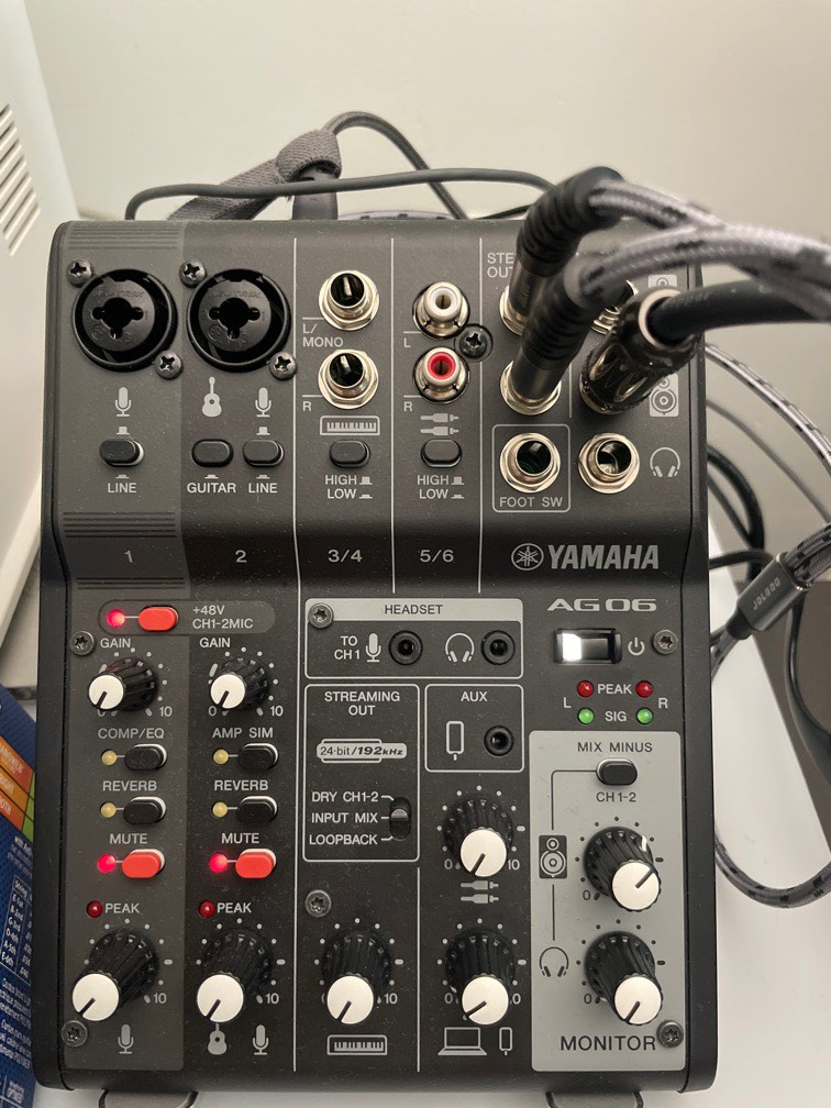 Yamaha AG06 MK2 6-Channel Mixer with USB Audio Interface, Hobbies ...