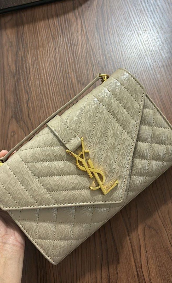 Ysl envelope flap bag small, Luxury, Bags & Wallets on Carousell