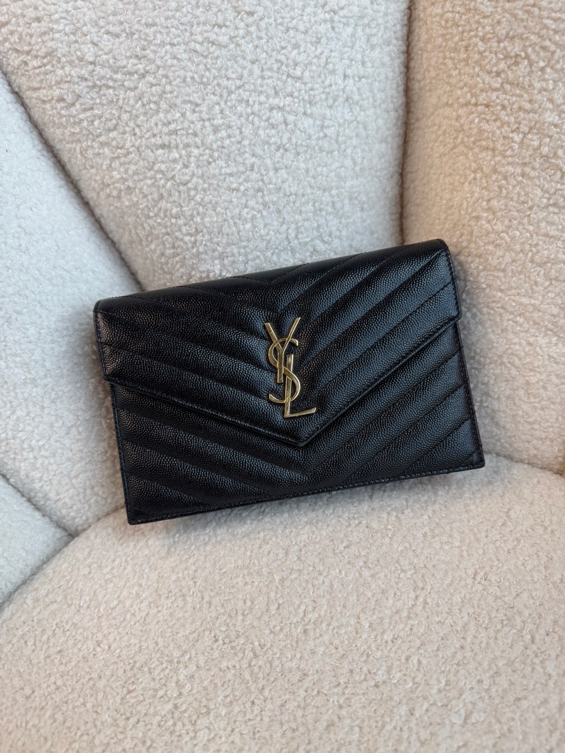 YSL Envelope WOC Caviar GHW, Luxury, Bags & Wallets on Carousell