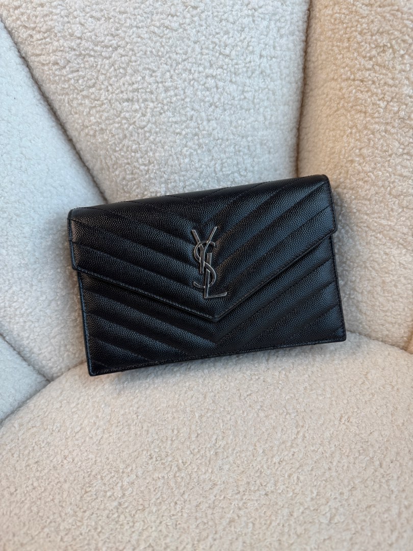 YSL Envelope WOC Caviar SHW, Luxury, Bags & Wallets on Carousell