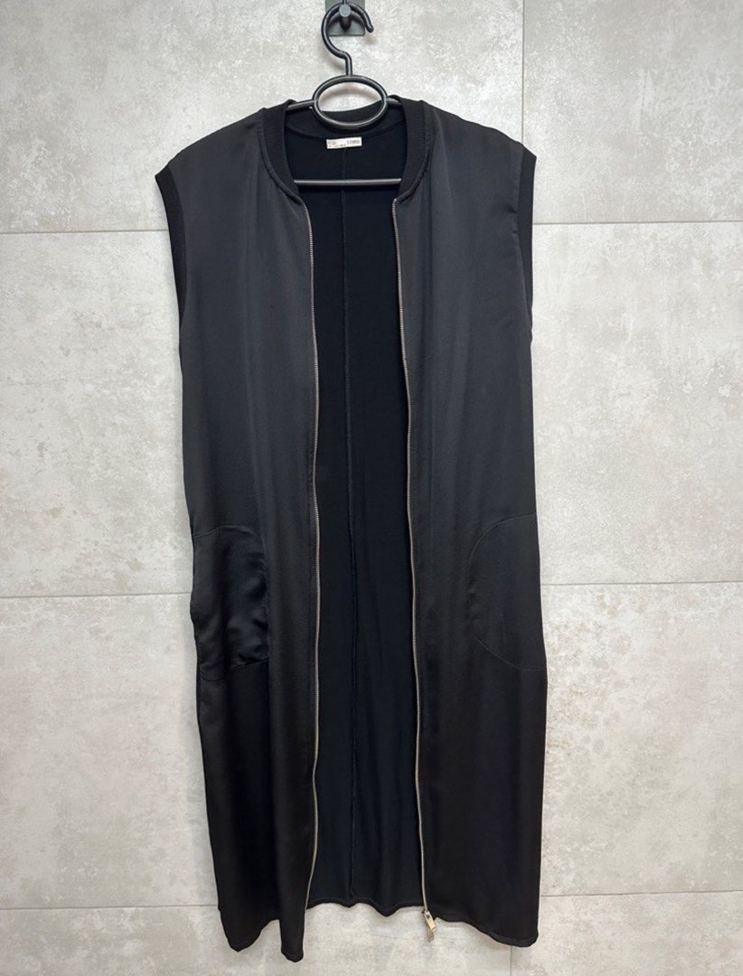 Zara black long vest, Women's Fashion, Coats, Jackets and Outerwear on ...