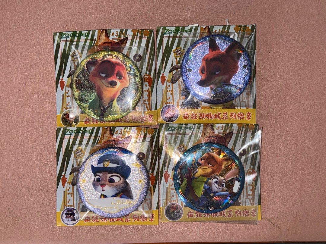 zootopia badges nick wilde judy hopps, Hobbies & Toys, Memorabilia ...