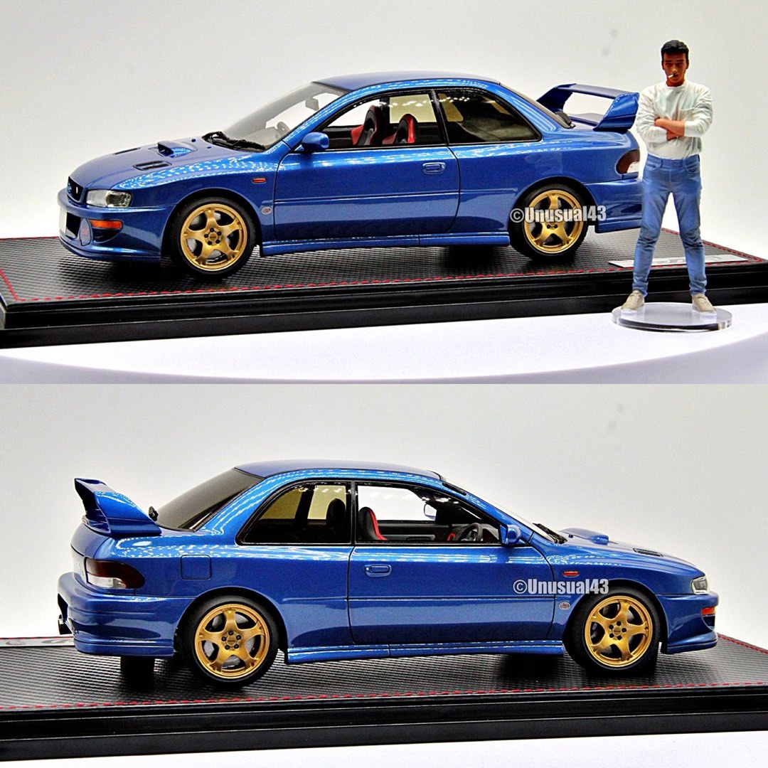 1/18 Ignition Model Initial D Subaru Impreza Type R STi Version V (GC8) Blue, Hobbies & Toys ...
