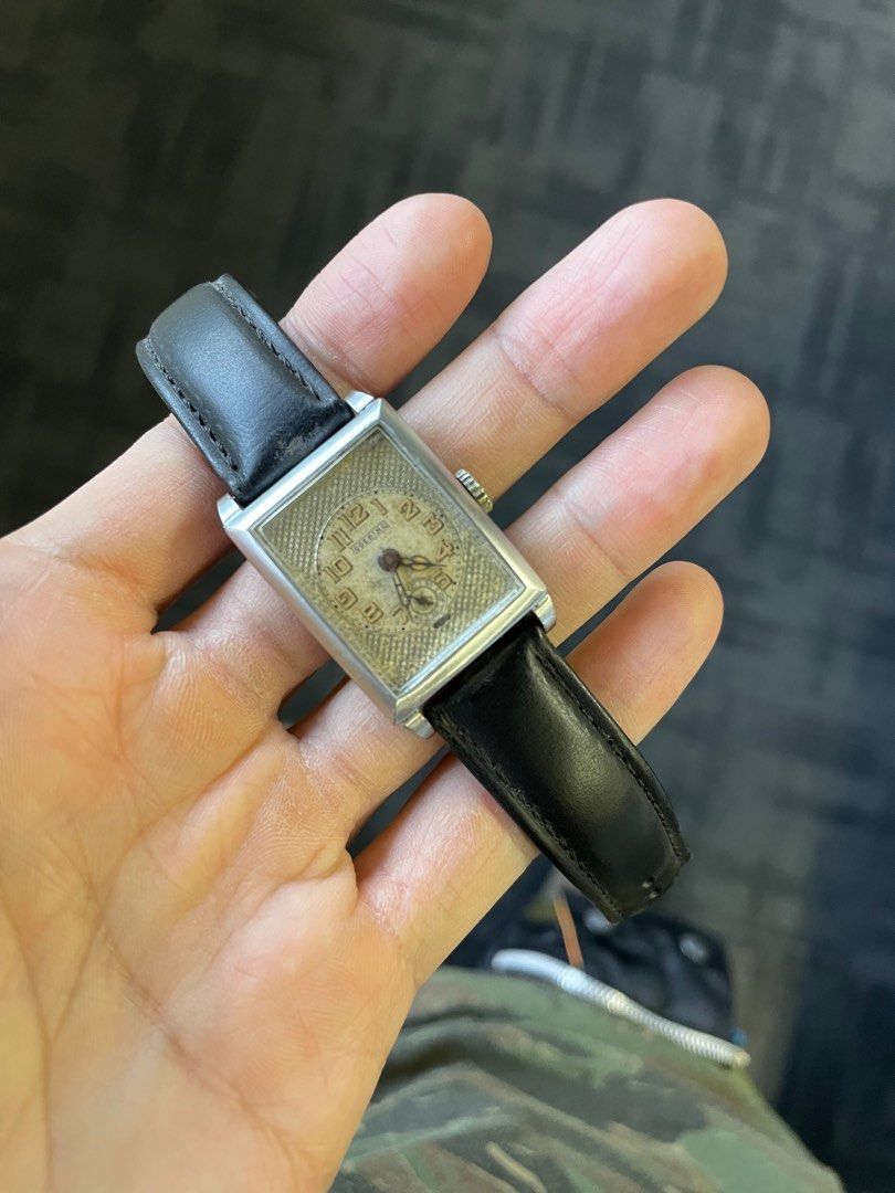 1940s Rare Vintage Goering Swiss Deco tank watch, Luxury, Watches on ...