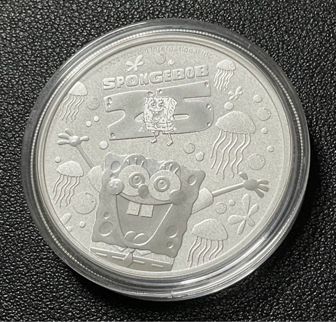 1oz Silver Coin Spongebob Squarepants 25th Anniversary, Hobbies & Toys ...