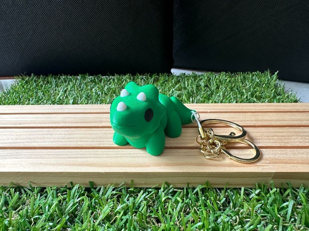 3D printed Horn Dinosaur keychain fidget toy children kids classmate ...