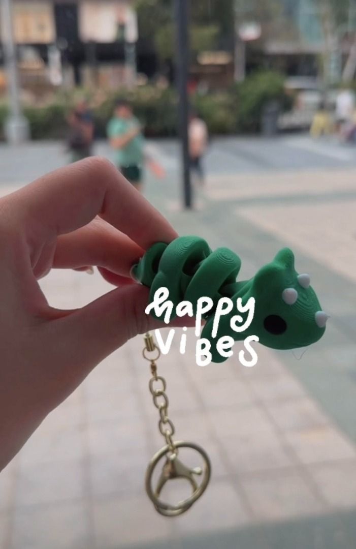 3D printed Horn Dinosaur keychain fidget toy children kids classmate ...