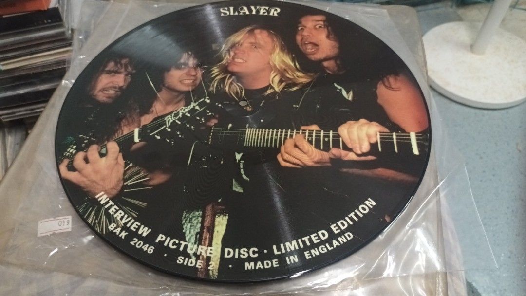 圖案碟 英版 SLAYER – Interview Picture Disc LIMITED EDITION 舊版 黑膠 LP, 興趣及遊戲 ...
