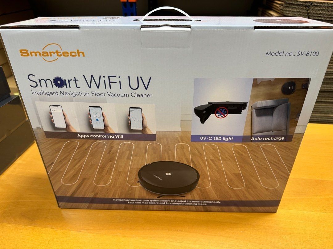 全新 Smartech SV-8100 “Smart Wifi uv" 智能導航除塵清潔吸塵機 Intelligent Navigation ...