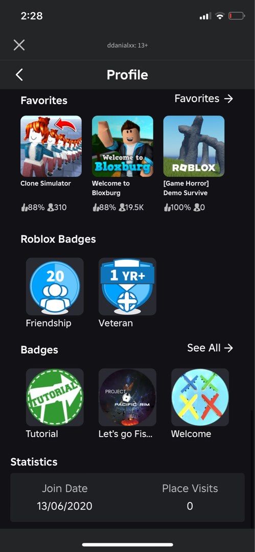 Account Roblox Old 2020, Video Gaming, Video Games, Others on Carousell