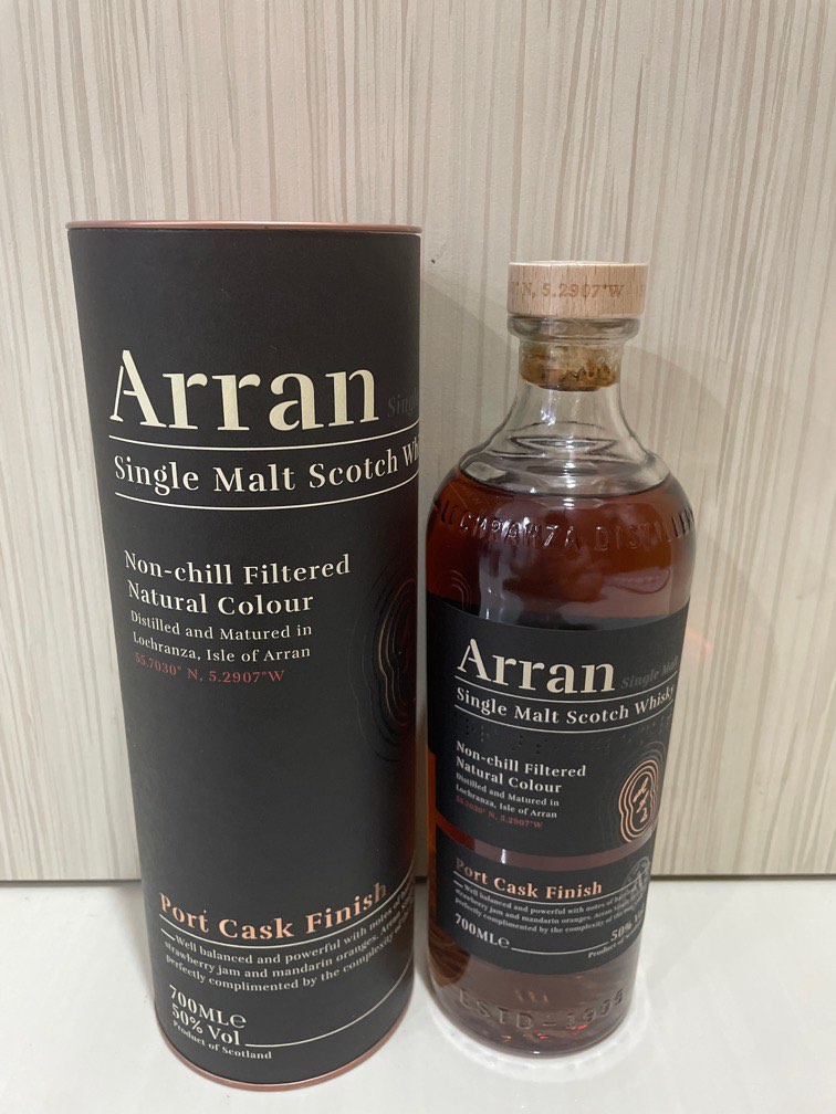 Arran Port Cask 50% ABV 700ml, Food & Drinks, Alcoholic Beverages on Carousell