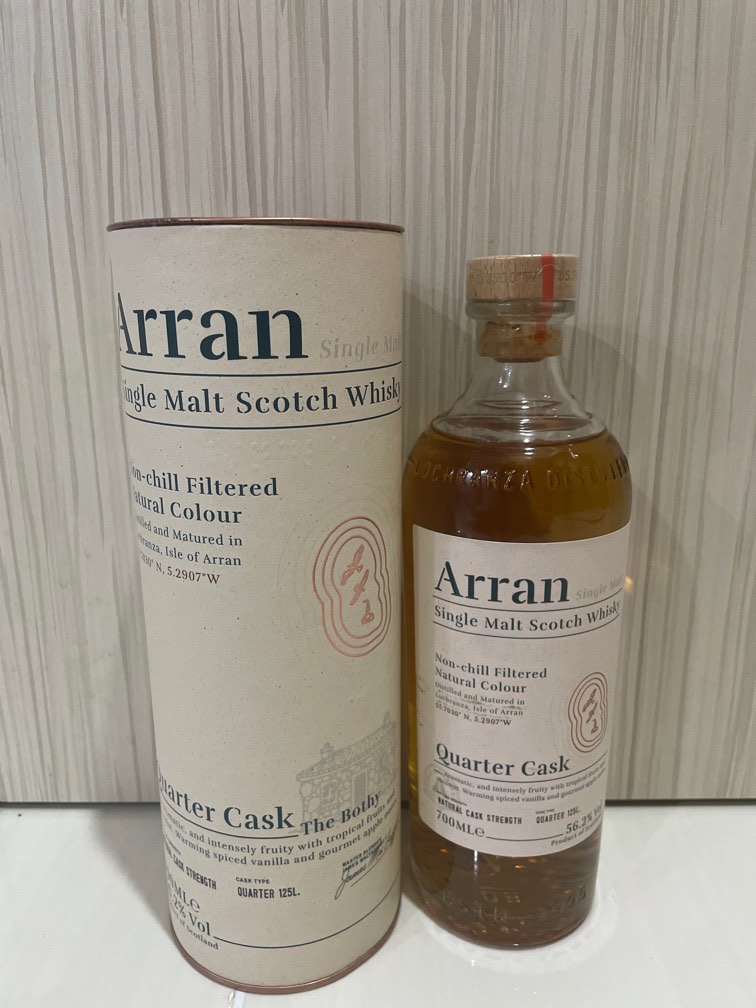 Arran Quarter Cask 56.2% ABV 700ml, Food & Drinks, Alcoholic Beverages on Carousell