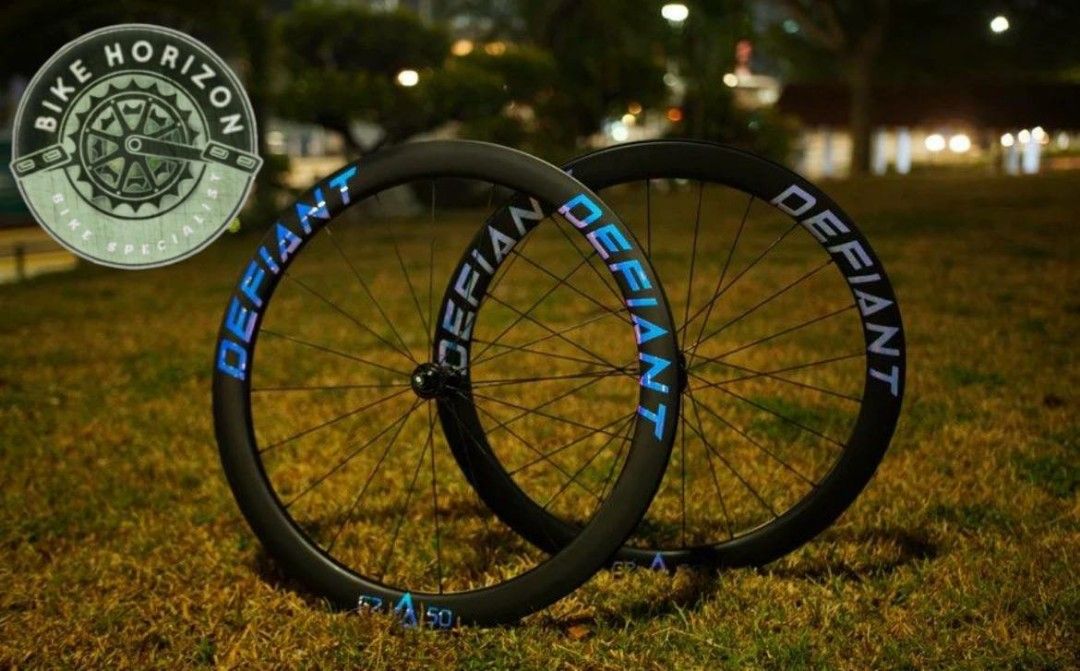 Ascent Defiant 50mm Carbon track Wheelset fix gear fixie wheels Gen 2 ...