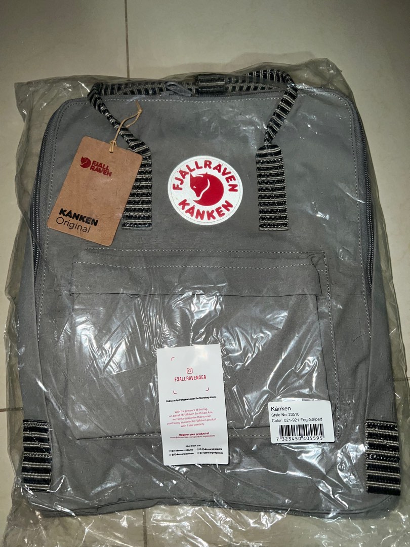 authentic kanken backpack grey/gray, Women's Fashion, Bags & Wallets ...