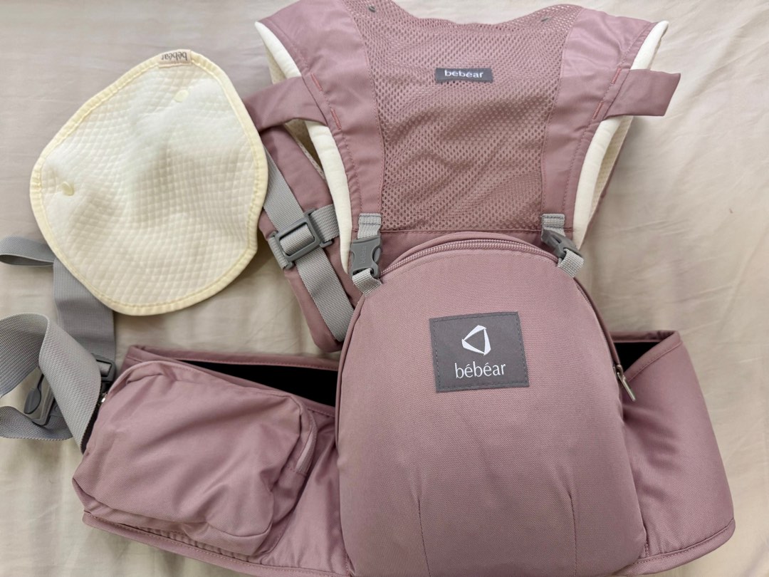 Bebear Mesh Plus Hip Seat Carrier (Rose Pink), Babies & Kids, Going Out, Carriers & Slings on ...