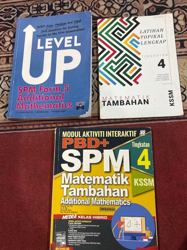 buku latihan addmath tingkatan 4 & tingkatan 5, i nk let go buku ni semua sekali rm 12, Hobbies ...