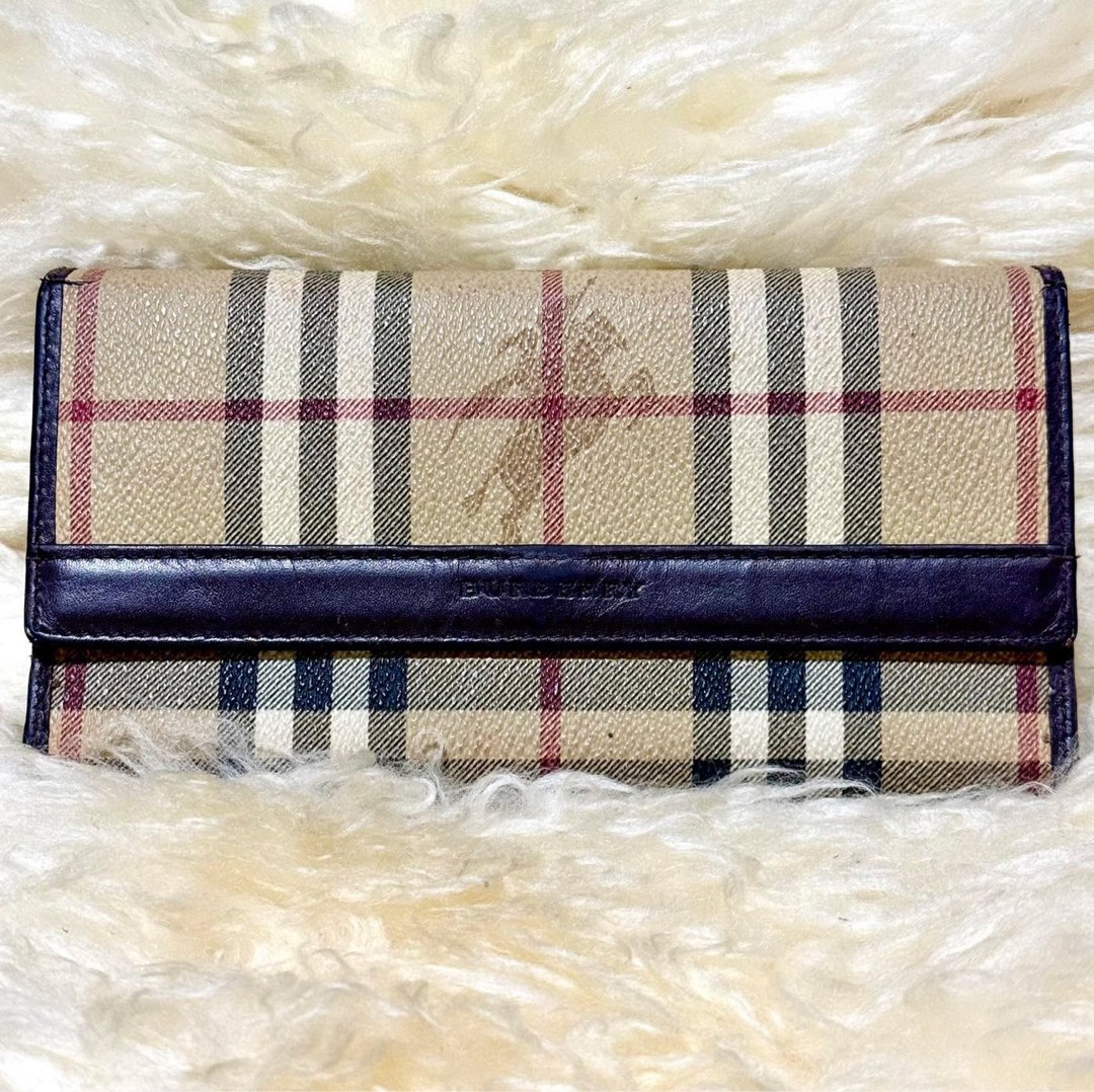 Burberry Tri-fold Long Wallet, Luxury, Bags & Wallets on Carousell