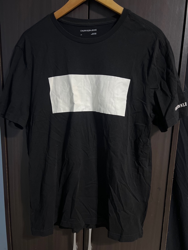 Calvin Klein Box Logo, Men's Fashion, Tops & Sets, Tshirts & Polo ...