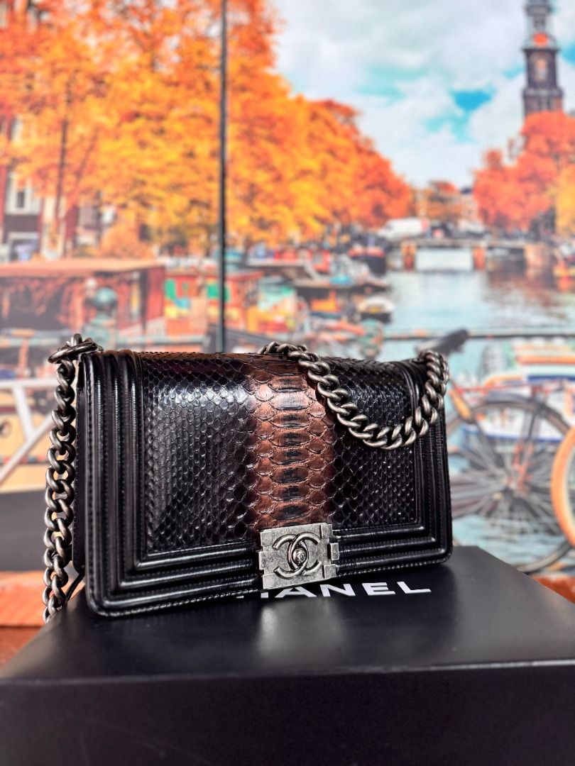 Chanel Le Boy in Python (Limited Collectors Edition), Luxury, Bags ...