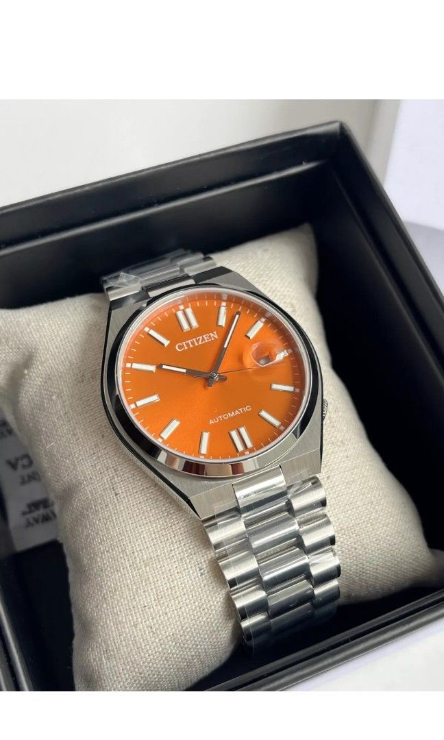Citizen Watch * NJ0151-88Z Tsuyosa Automatic Orange Dial Stainless ...