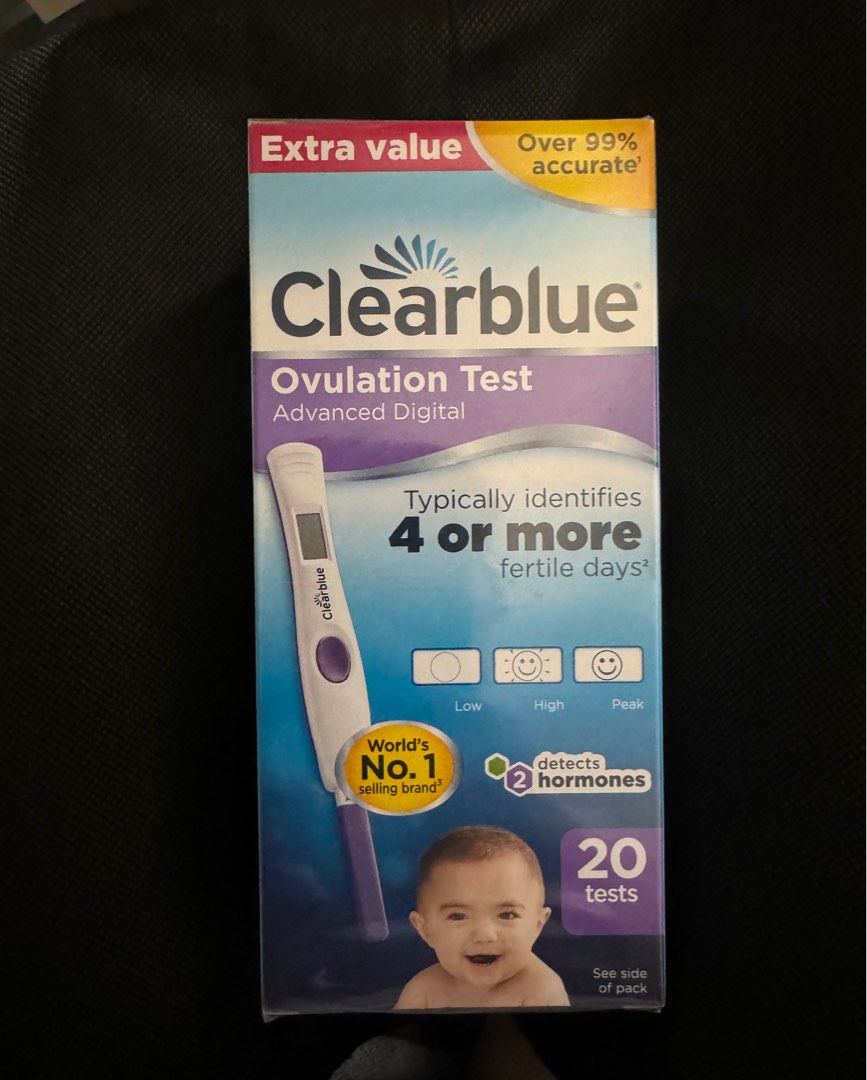 Clearblue Ovulation Kit 20 test kit, Health & Nutrition, Thermometers ...