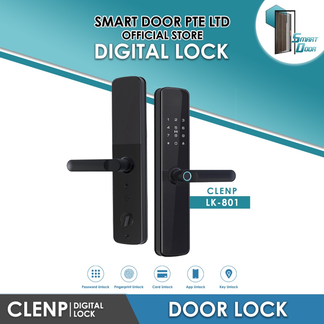 CLP LK-801 Digital Smart Lock | 5-in-1 Keyless Entry | Secure & Stylish ...