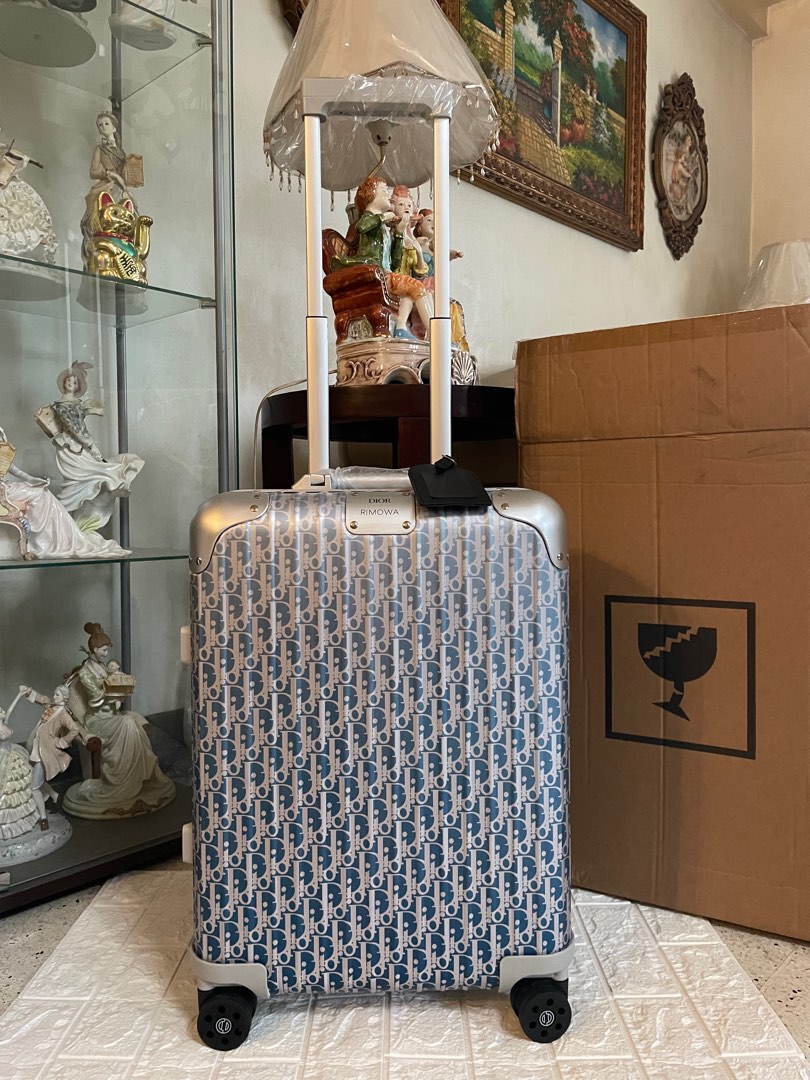 Collab Edition Full Aluminum Gradient Blue Oblique Cabin Suitcase Hand ...