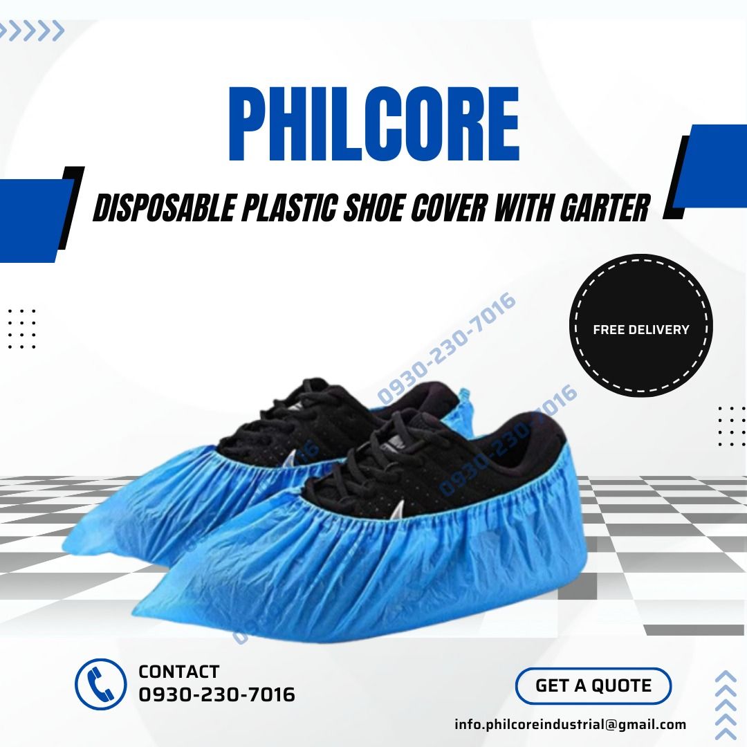 Disposable Plastic Shoe Cover with Garter,Hand protection,Supported ...