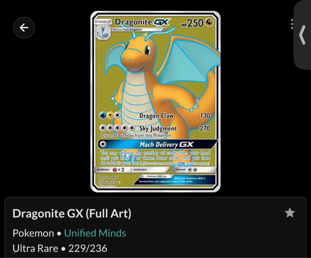 Dragonite gx full art - unified minds Pokemon Sun & moon, Hobbies ...