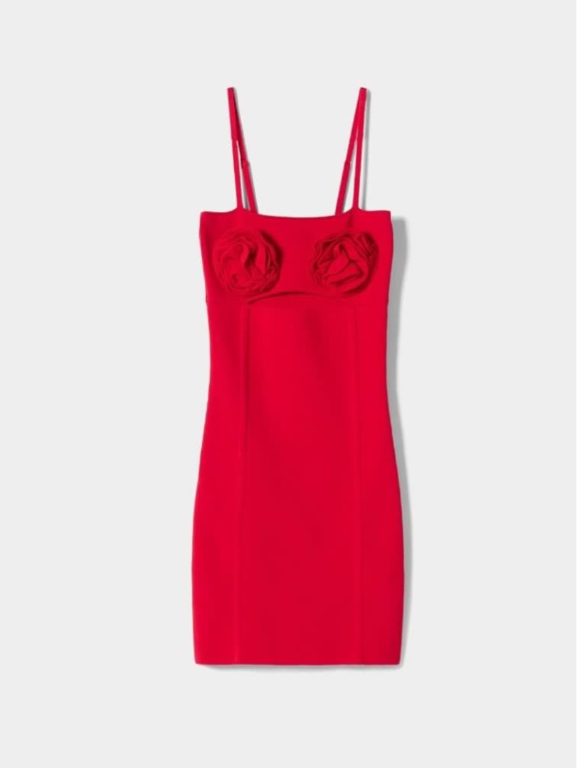 BERSHKA RED KNITTED MINI DRESS MERAH SALE FROM 699‼️, Fesyen Wanita ...