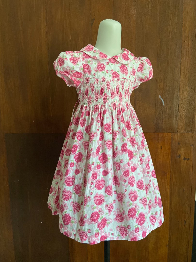 Dress anak bunga dress smocked anak dress smok laura ashley dress anak ...