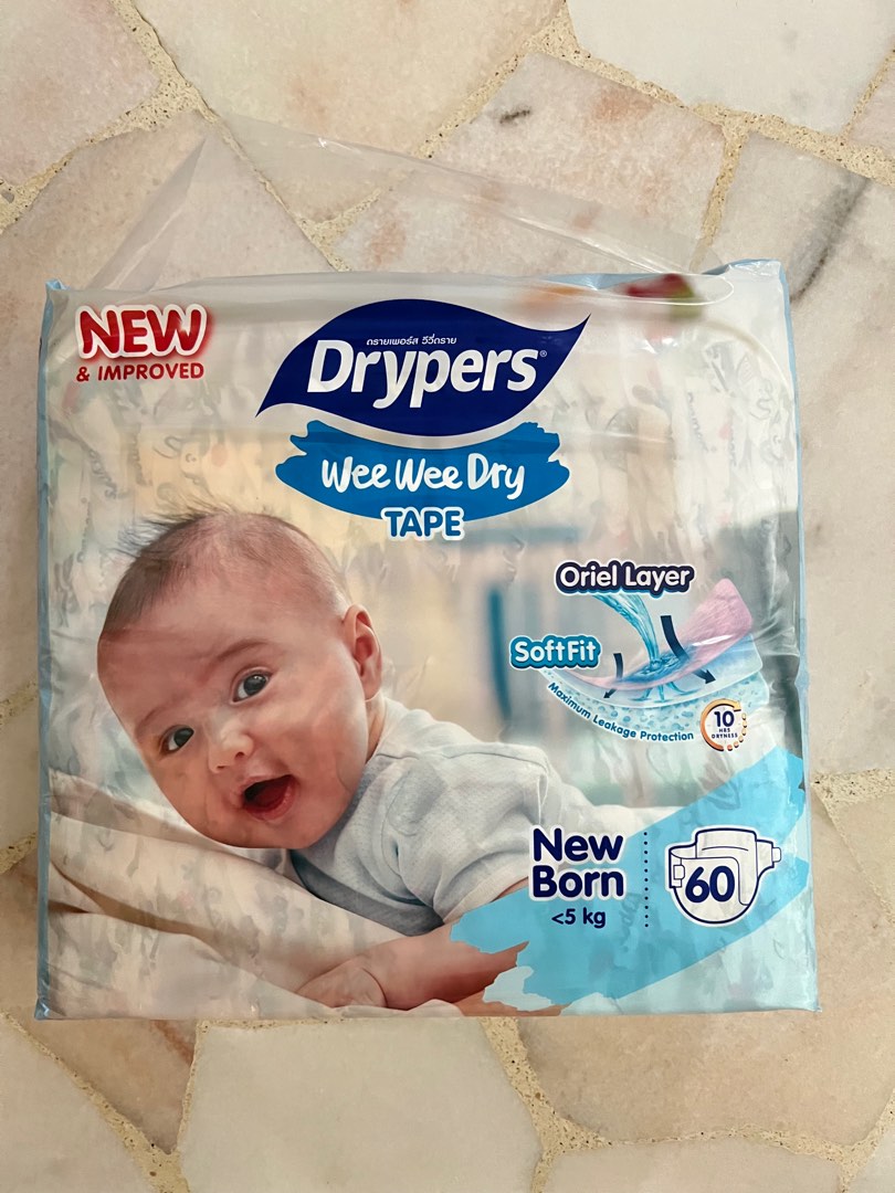 Drypers Wee Wee Dry NB, Babies & Kids, Bathing & Changing, Diapers ...