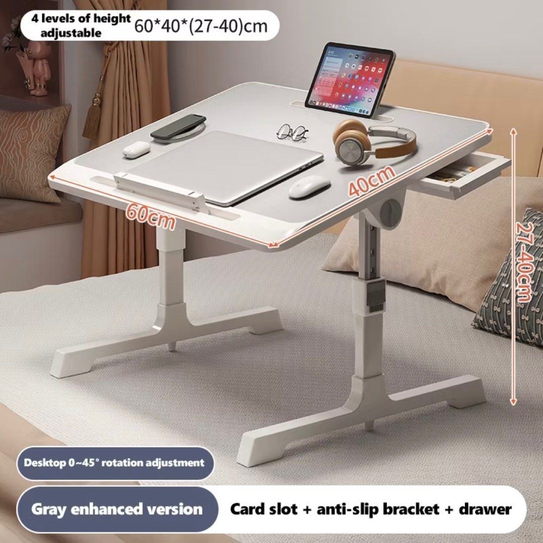 Ergonomic Laptop Table | Adjustable Bedside Desk | Multifunctional Computer Stand | Portable ...