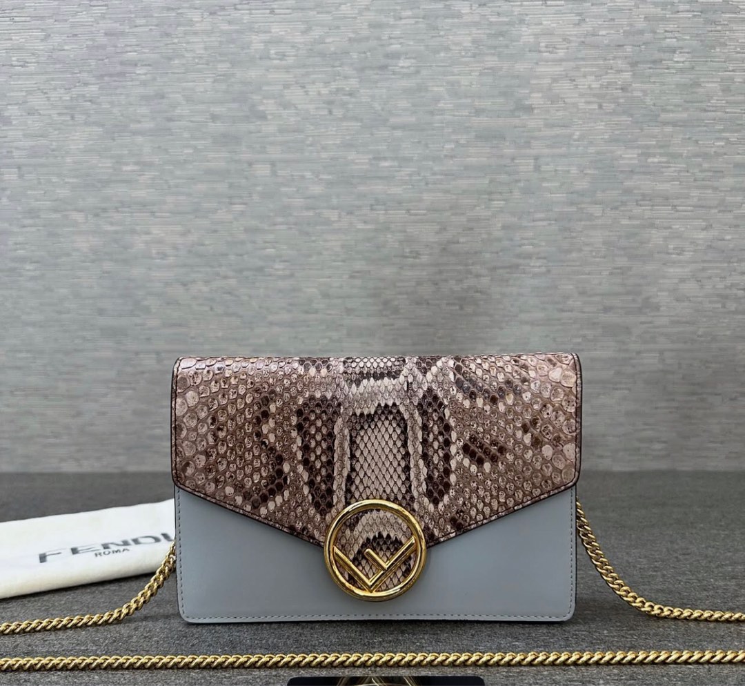 Fendi kan python crossbody (auth), Luxury, Bags & Wallets on Carousell