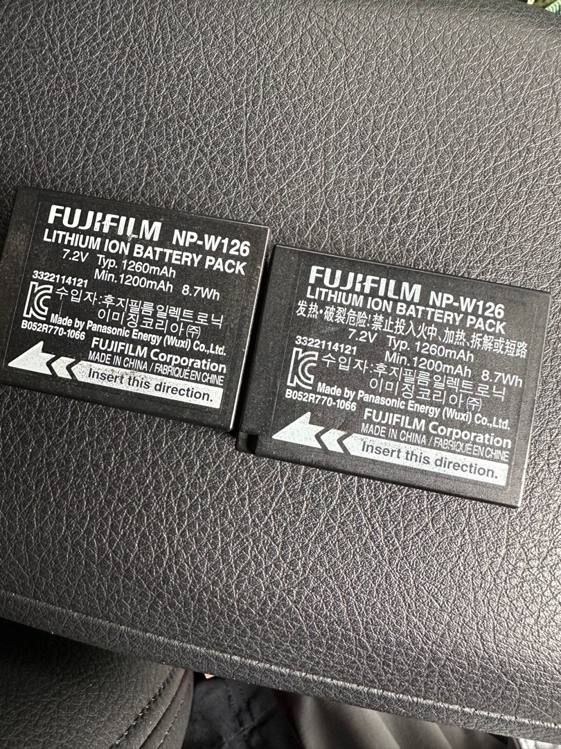 Fujifilm battery w126, Photography, Photography Accessories, Batteries ...