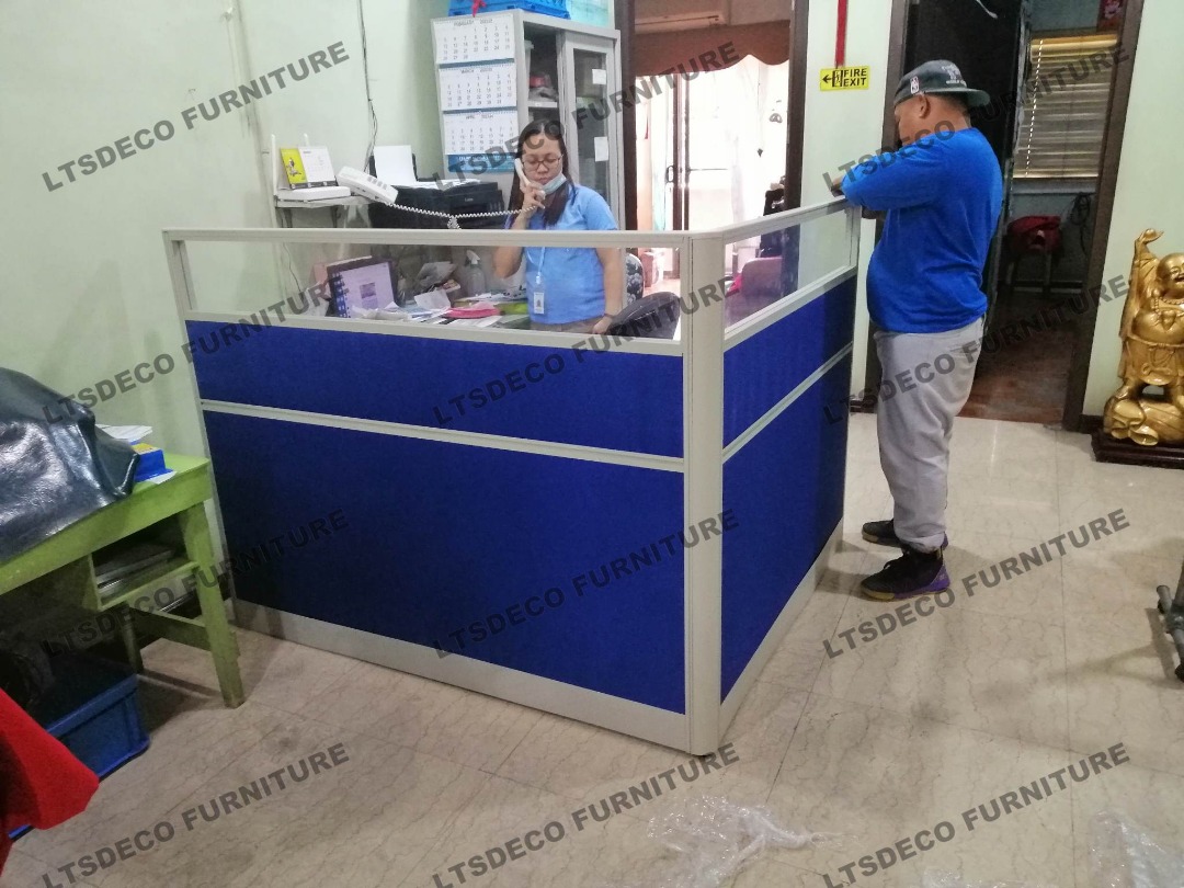 FULL FABRIC PANEL PARTITION WITH GLASS || OFFICE PARTITION || OFFICE ...