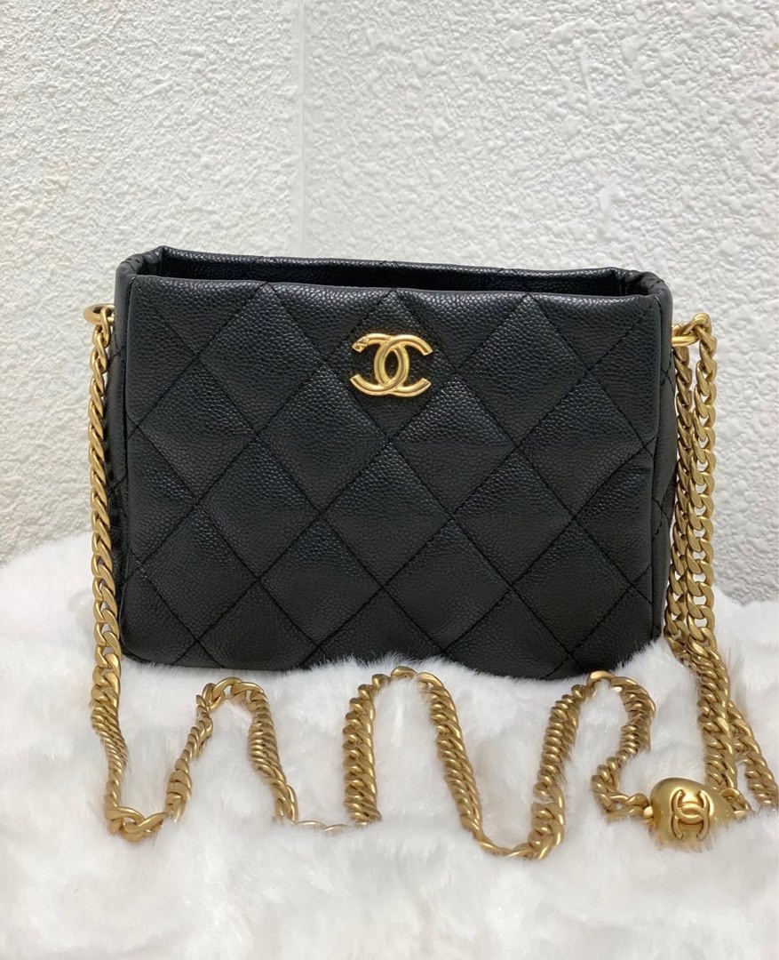 *Full Set* Chanel adjustable heart crush chain 23p caviar hobo bag ...